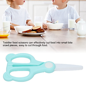 Baby Food Supplement Scissors Baby Food Ceramic Scissors Safety Ceramic Baby Scissors (green)