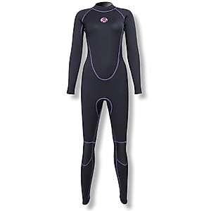 Dizokizo 3mm Women Wetsuit Neoprene Long Sleeve Full Wetsuit for Diving Surfing Kayaking Swimming