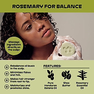 NOLE CARE Shampoo and Conditioner Bar Set, Rosemary Mint with Batana Oil - Rice Protein Shampoo Bar, Anti Dandruff Shampoo Bar Sulfate Free, Sustainable, 100% Plastic Free Packaging, 5.12 oz