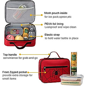 BLUEFAIRY Kids Rolling Backpack with Insulated Lunch Bag for Boys Girls Elementary School Bag Bookbag and lunch Box set with Wheels Roller Durable Handle Primary Middle High School