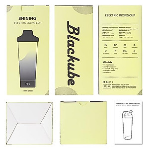 BLACKUBE Electric Protein Shaker Bottles - 24 oz Rechargeable Vortex Mixer Cup | BPA Free | Made with Tritan | For Making Protein Shakes