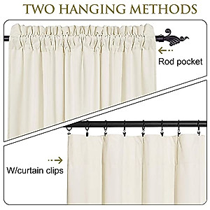 StangH Ivory White Velvet Curtains & Small Blackout Curtains