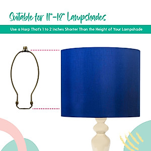 I Like That Lamp Complete Lamp Harp Set (1 Pack) - Antique Brass 10" Harp (Suitable for a 11" to 12" Lampshade) - Includes Harp, Saddle Holder Base & Finial - Harp Converter For Table and Floor Lamps