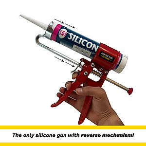 Compact 11” Caulking Gun - Anti Drip Extreme-Duty Caulking Gun - New and Innovative Design - Lightweight Metal Frame