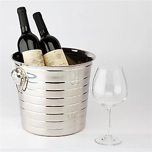 Ice Buckets for Parties Modern Simple Stainless Steel Ice Bucket KTV Ice Bucket Ice Cooling Bucket Cooling Ice Bucket KTV Party Bar Bar Accessories