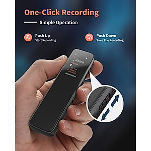 64GB Digital Voice Recorder with Playback,Tape Recorder, Audio Recorder with Noise Reduction, MP3 Player, HD Recording, Voice Activated Recording Device Dictaphone Sound for Lecture,Meetings,Class