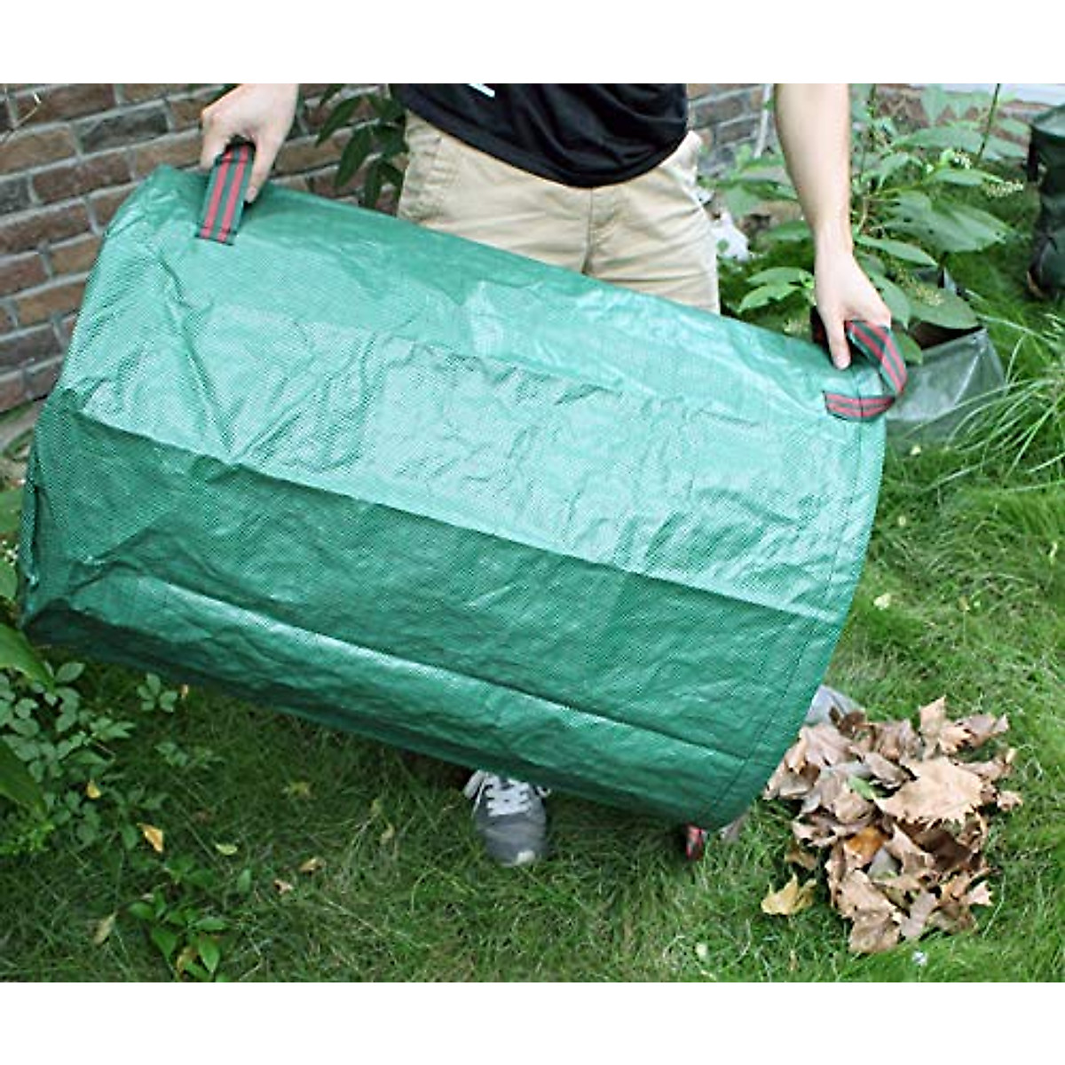 Gardzen 3-Pack 72 Gallons Garden Bag - Reuseable Heavy Duty Gardening Bags, Lawn Pool Garden Leaf Waste Bag