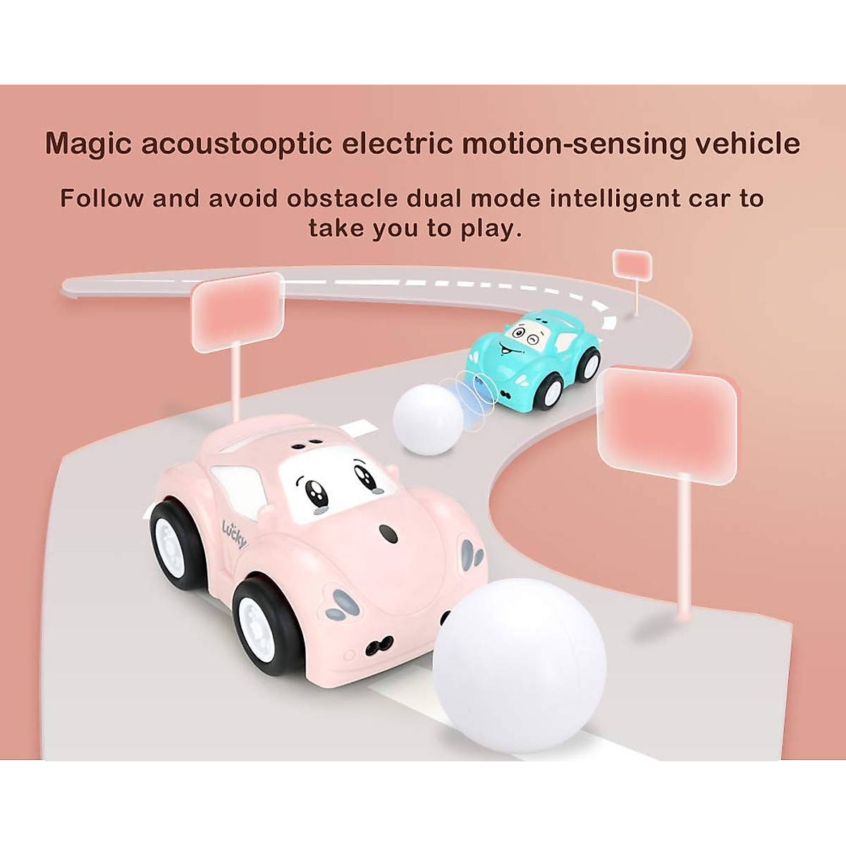 XINGXING Children Magic Hands Control Intelligent Induction Music Follow The Car, Intelligence Development Emotional Hands-On Brain Car Toys, Kids Toys Age 3+