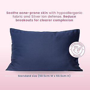 Clean Skin Club Pillowcases (2, Blue, Standard)