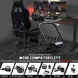 Dardoo G29 Advanced Racing Simulator Cockpit with Ergonomic Seat Fit for Logitech/Thrustmaster/Fanatec/PS5 G920 G923 T300RS T500RS TX,Adjustable Steering Wheel Stand,No Wheel,Pedal and Handbrake