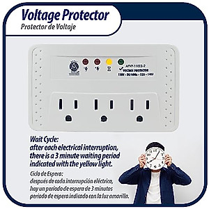 Appli Parts APVP-11EE3-2 Multiple Voltage Surge Protector 120 V 50-60 Hz 12 Amp 140 joules for Small Appliances