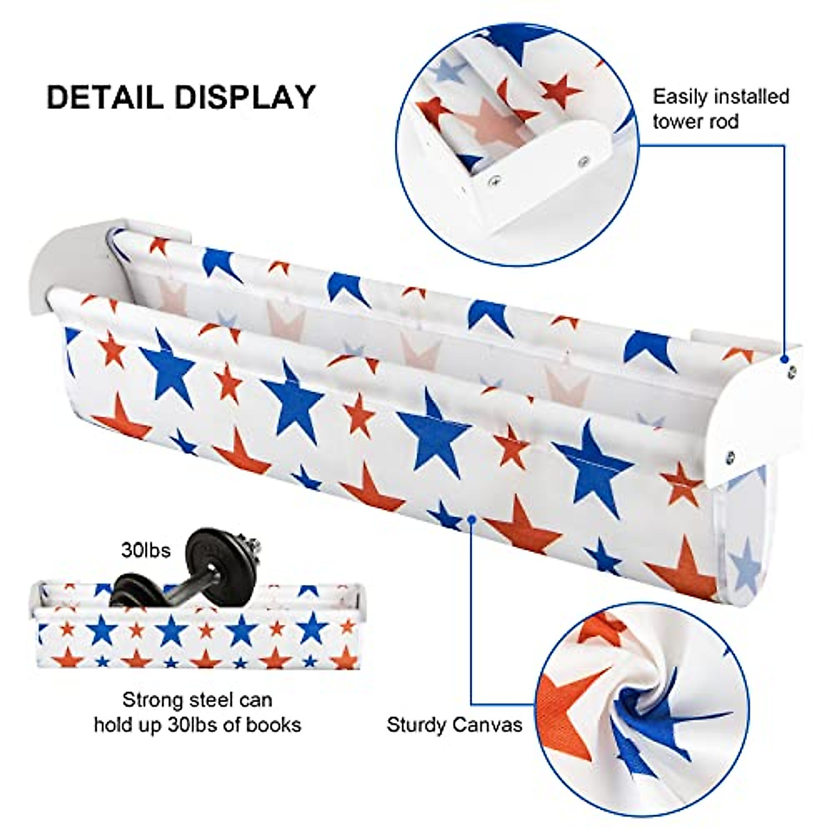 Mefirt Floating Shelves, Wall Mounted Storage Shelves, Set of 2 28.6 inch Wall Floating Shelf Organizer for Bedroom, LivingRoom, Office, Entryway, Toilet, Laundry Room Storage & Decoration