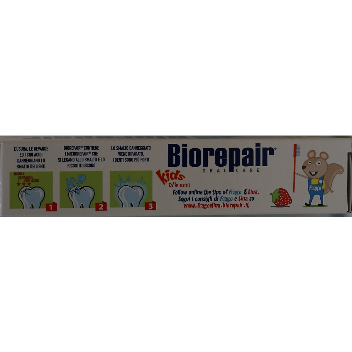 Biorepair Set Kid Oral Care Junior Toothpaste 1.7 fl.oz,50ml and Toothbrush