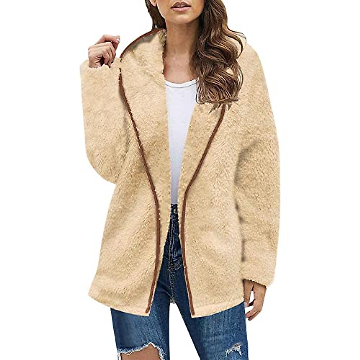 Long Cardigan with Hood Long Sleeve Dress for Women Black Fur Beige Cardigan for Women Cozy Cardigans for Women 2023 Casual Pants for Women Batwing Long Sleeve Light Jackets for Women Dressy Winter