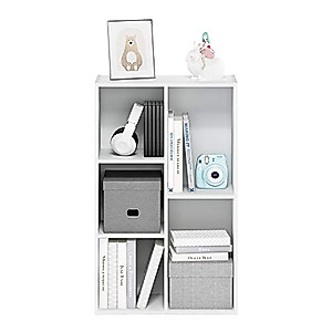 Furinno Luder Bookcase / Book / Storage , 5-Cube, White
