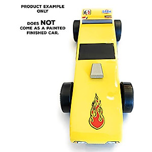 Maximum Velocity Pinewood Car Kit | Includes BSA Speed Wheels, Speed Axles, Graphite & Steel Weight | Funny Car Derby Car Kit