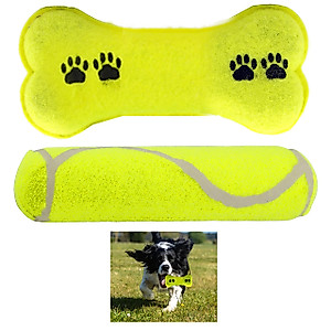 2 Pet Dog Chew Toys Aggressive Dogs Tennis Molar Stick Pet Oral Bone Teeth Fetch