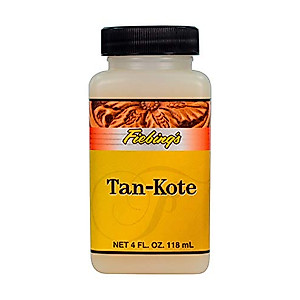 Fiebing's Tan-Kote (4oz) - Resin Based, Easy-to-Use Top Finish Creates a Mellow Gloss and Rich Shine
