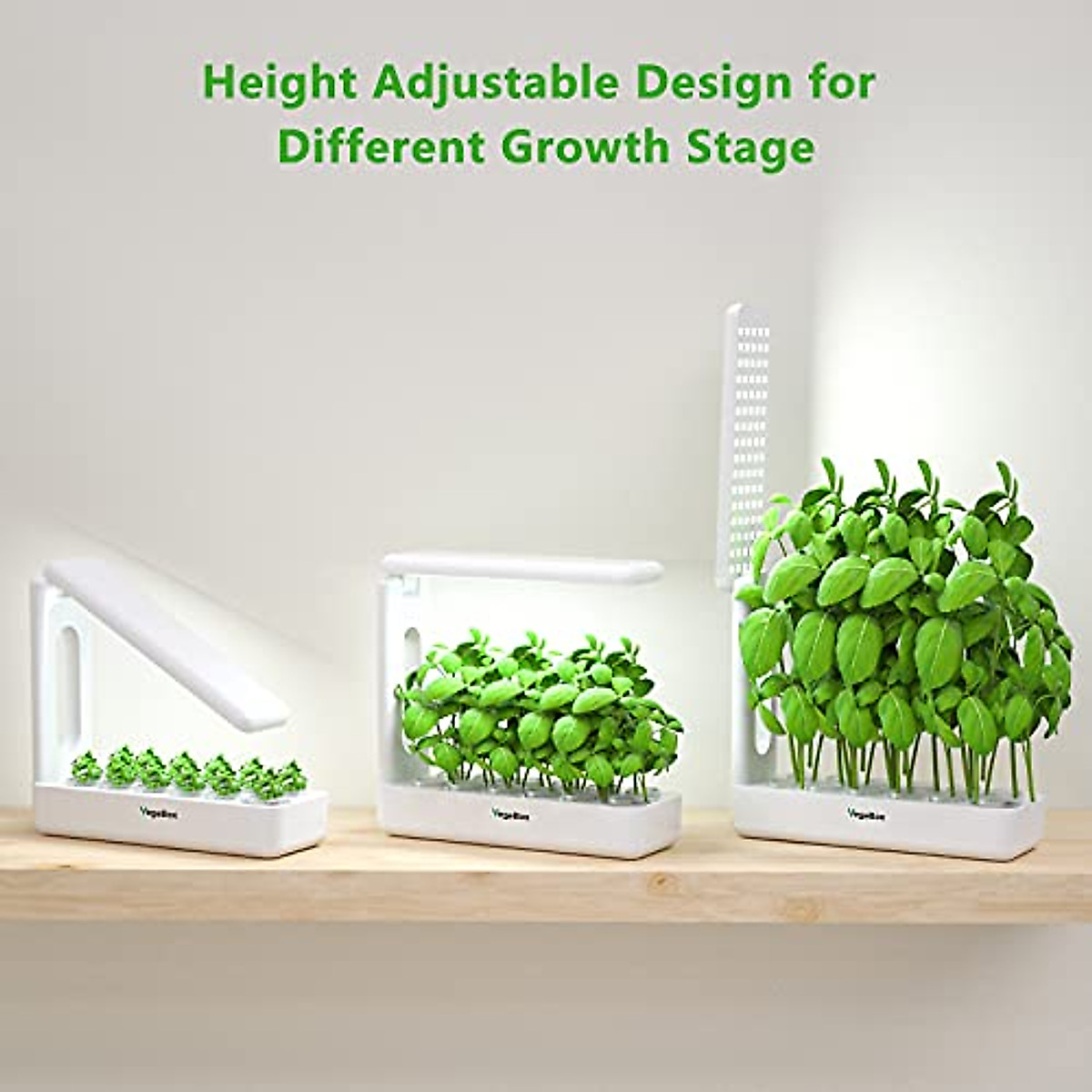 VegeBox 12 Pods Hydroponics Growing System - Indoor Herb Garden, Kitchen Smart Garden Planter, LED Grow Light with Plant Germination Kits(White)…
