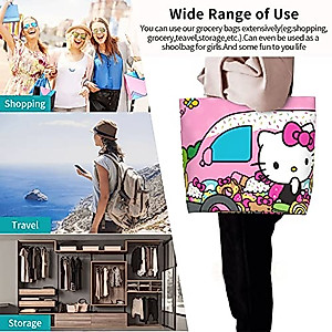 NDZHZEO Anime Tote Bag for Women and Girls Cute Shopping Bag Kawaii Shoulder Bag Fashion Handbags Gym Bag Purses