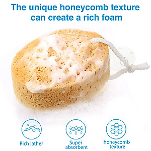 6 Pieces Foam Body Sponge Soft Exfoliating Bath Sponge Shower Sponge Body Scrubber for Adults and Kids Body Cleansing Supplies, 5.5 Inch