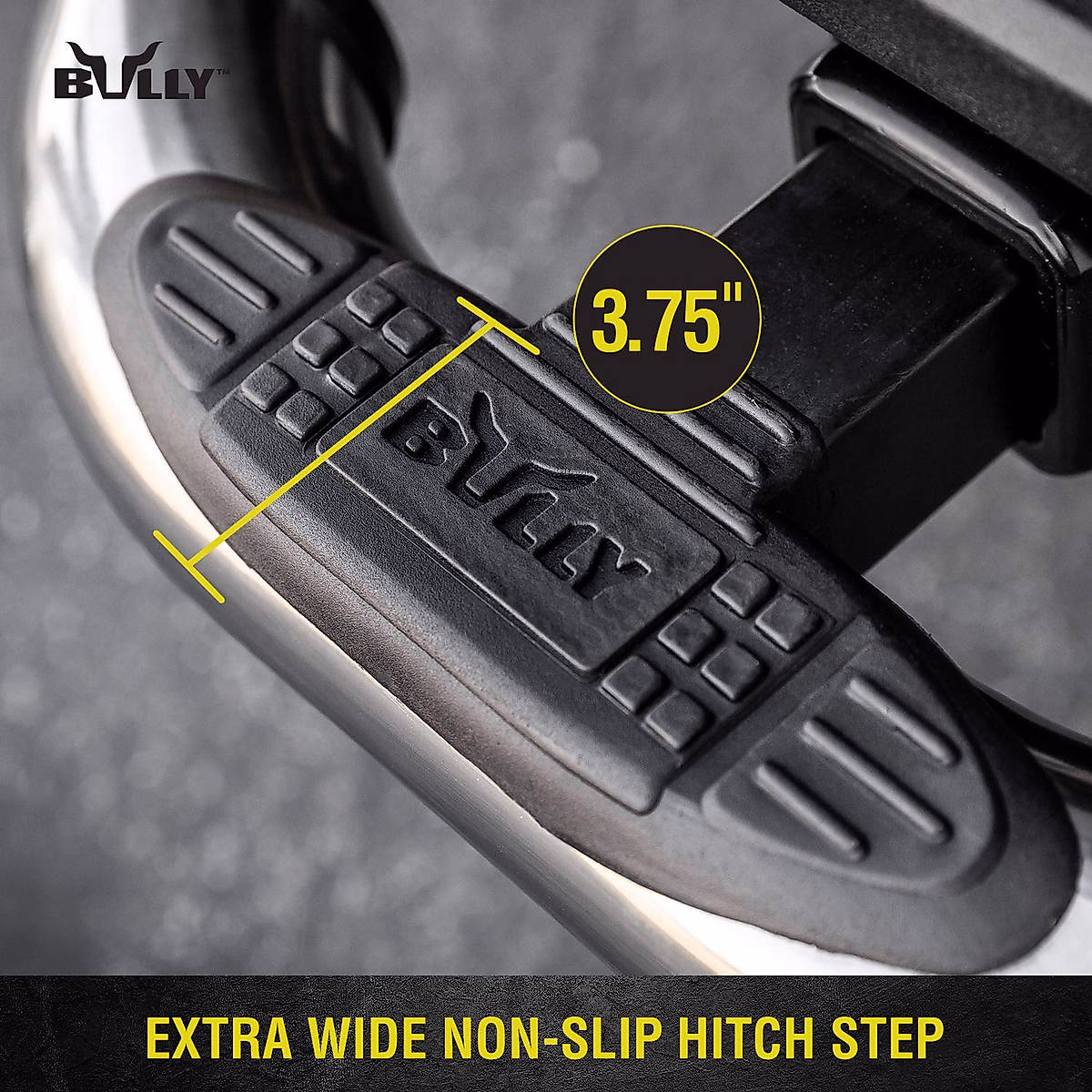 Bully CR-600 Chrome Stainless Steel Universal Fit Truck Hitch Step Fits 2" Hitch Receivers for Trucks from Chevy (Chevrolet), Ford, Toyota, GMC, Dodge RAM, Jeep