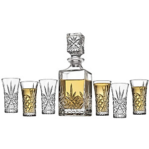 Le'raze [Set of 6] Heavy Base Shot Glass Set, 2-Ounce Shot Glasses for Scotch, Whiskey, Tequila, or Vodka, 6-Pack