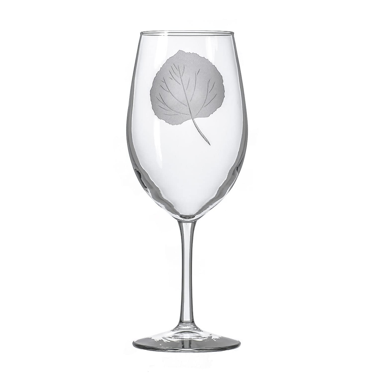 Rolf Glass Aspen Leaf All Purpose Wine 18oz - Set of 4 | Wine Glass Set | Red Wine Glass | White Wine Glass | Made in the USA