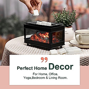 YSong Freestanding Flickering Fireplace Wax Warmer,Electric Wax Melt Warmer,Wax Warmer for Scented Wax Melts,Metal Wax Melter,Wax Burner Fragrance Warmer for Home Decor Office,Birthday Gifts for Women