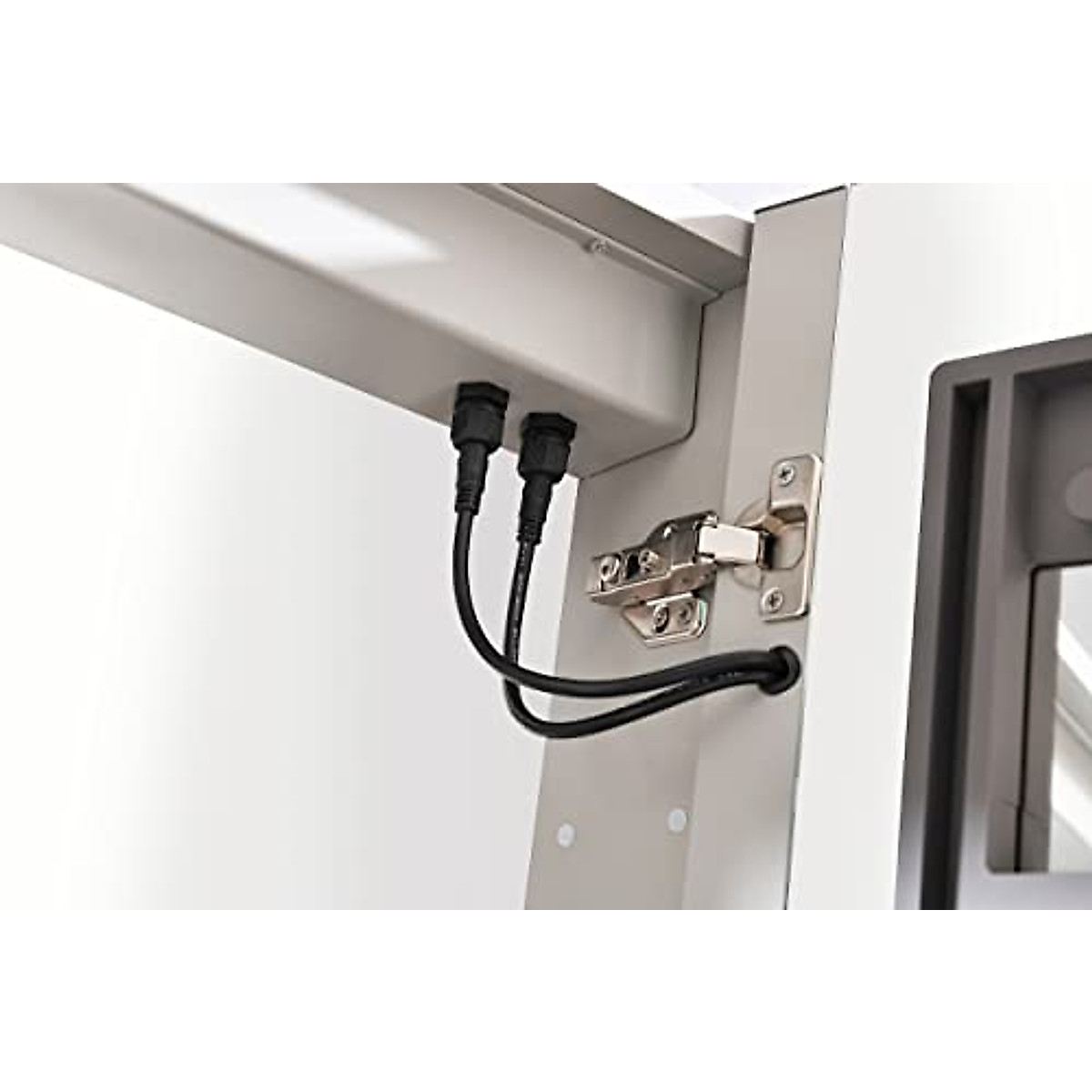 Liviza 40in. W x 30 in. H LED Rectangular Aluminum Alloy Recessed or Surface Mount Medicine Cabinet with Mirror, Lighted Medicine Cabinets for Bathroom W/Storage Shelves, Dimmable Light