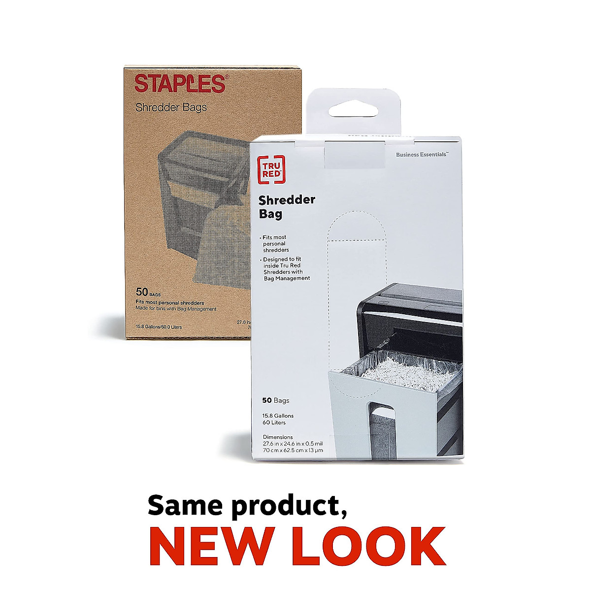 Tru Red 424154 Shredder Bags 15.8 Gal (22403) 50/Pack