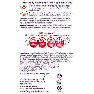 Fairy Tales Rosemary Repel Daily Kids Hair Gel – Kids Like the Smell, Lice Do Not, 8 fl oz. (Pack of 1)