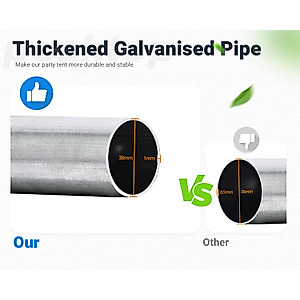 PEAKTOP OUTDOOR 20'X40' Party Tent Heavy Duty Wedding Tent Outdoor Gazebo Event Shelter Canopy with Carry Bags