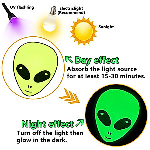 QTL Glow in The Dark Wall Stickers for Kids Cute Wall Stickers for Adults Girls Boys Glowing Stickers for Laptop Water Bottles Decor Waterproof Vinyl Stickers Packs 20Pcs