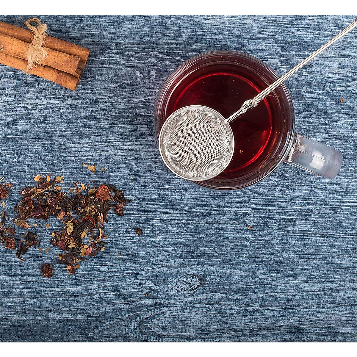 Snap Ball Tea Strainer 3 Pack Tea Infuser with Handle Tea Mesh Infuser Snap Ball Strainer Steep Loose Leaf Tea Infuser Fine Mesh Ball Tea Filter Strainer for Spices and Seasonings