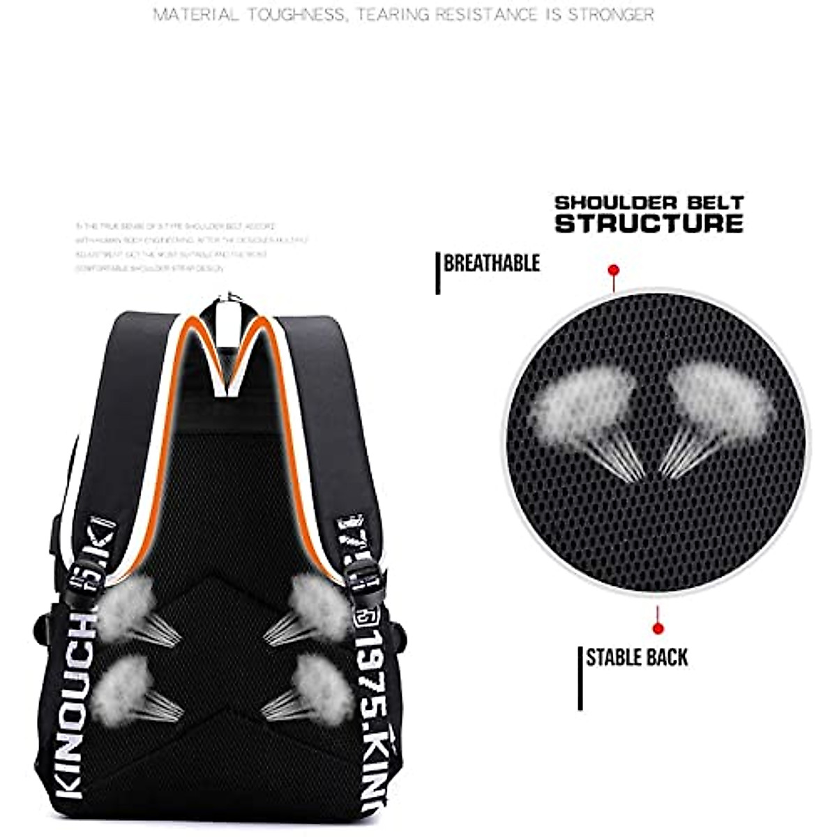 WZCSLM 15.6 Inch Stylish Computer Backpack Teens Bag College School Casual Daypack With USB Port Business Backpack Laptop Bag for Cartoon Glow at nightPattern(Ghost eye1)