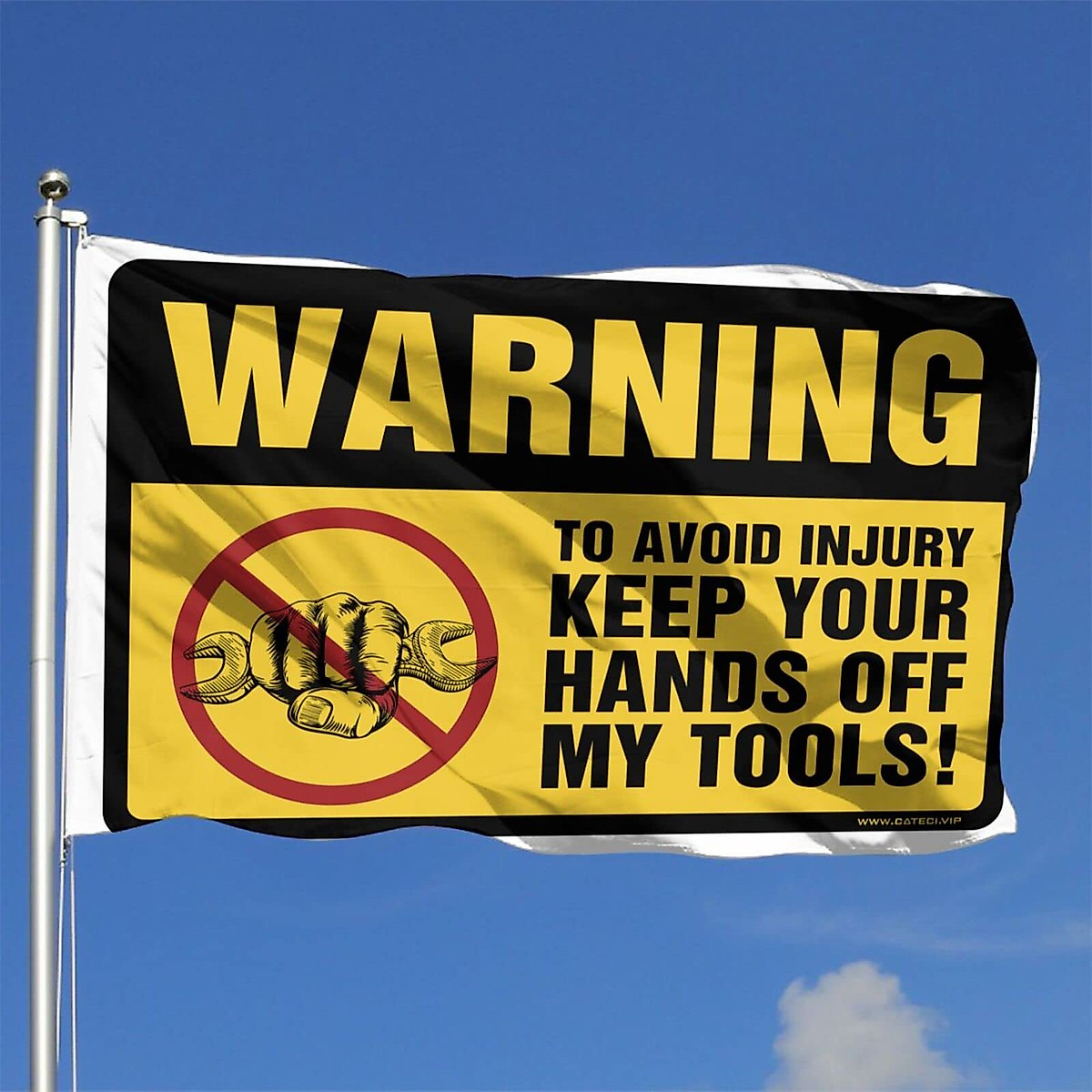 Stuff for Your Room Warning to Avoid Injury Keep Your Hands Off My Tools ! Flag Man Cave Rules Garden Flags Funny ( Size : 60X90CM )