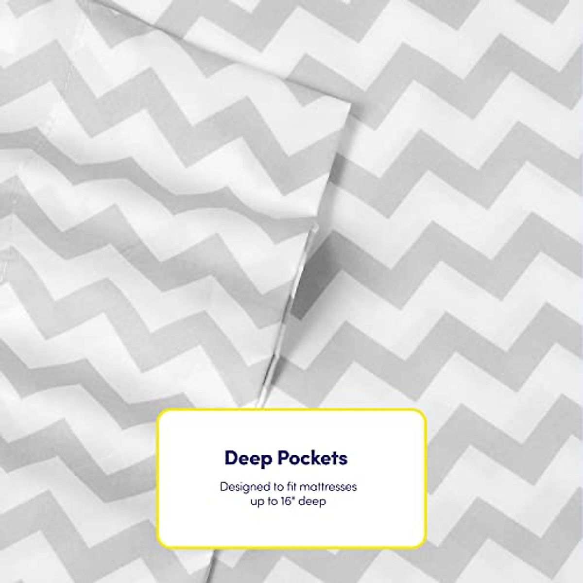 Twin Size Bed Sheets - 4 Piece 1500 Supreme Collection Fine Brushed Microfiber Deep Pocket Twin Sheet Set Bedding - 1 EXTRA PILLOW CASES, GREAT VALUE, Twin, Chevron Gray