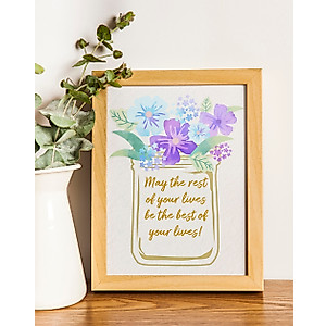 TRIDECOR Wedding Card, Bridal Shower Card, Engagement Card with Sweet Quote, Mr & Mrs Card - Folded 5"x7" with Envelope, Sticker to Seal - Sweet Card for Him, Her, Men, Women