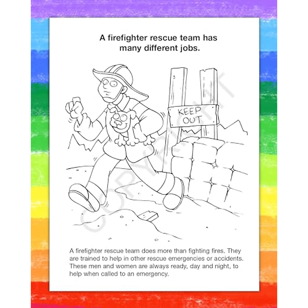 ZOCO - My Heroes - Police, Fire, EMTs - Kids Coloring Books (25 Bulk Pack, Without Crayons) - Community Relations & Promotional Handout - Games, Puzzles, Activities for Children