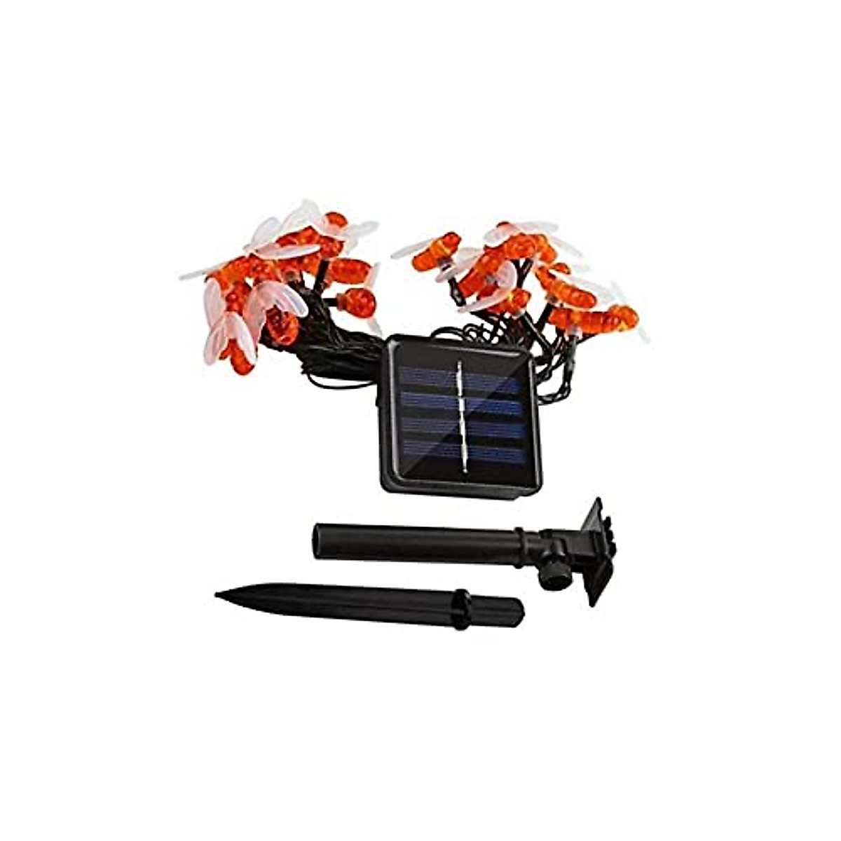 Solar Bee String Lights, 100 Led Solar Fairy Lights with 8 Lighting Modes, Suitable for Outdoor Wedding Home Garden Terrace Party (Warm White)