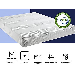 Sleepy's by Mattress Firm | Memory Foam Snug Mattress | King Size | 8" Medium Comfort | Pressure Relief | Moisture Wicking Breathable | Adjustable Base Friendly