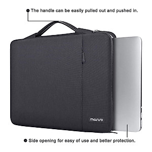 MOSISO 360 Protective Laptop Sleeve Compatible with MacBook Air/Pro, 13-13.3 inch Notebook, Compatible with MacBook Pro 14 inch 2023-2021 A2779 M2 A2442 M1, Vertical Bag with Handle&Pocket, Space Gray
