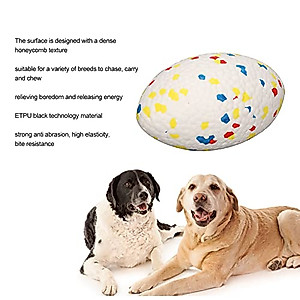 Dog Color Rugby Toy, Bite Resistant Teeth Grinding High Bouncing Power Interactive Floating Dog Chew Toy Balls, Aggressive Chewers Toys for Pet Dog Relieving Boredom