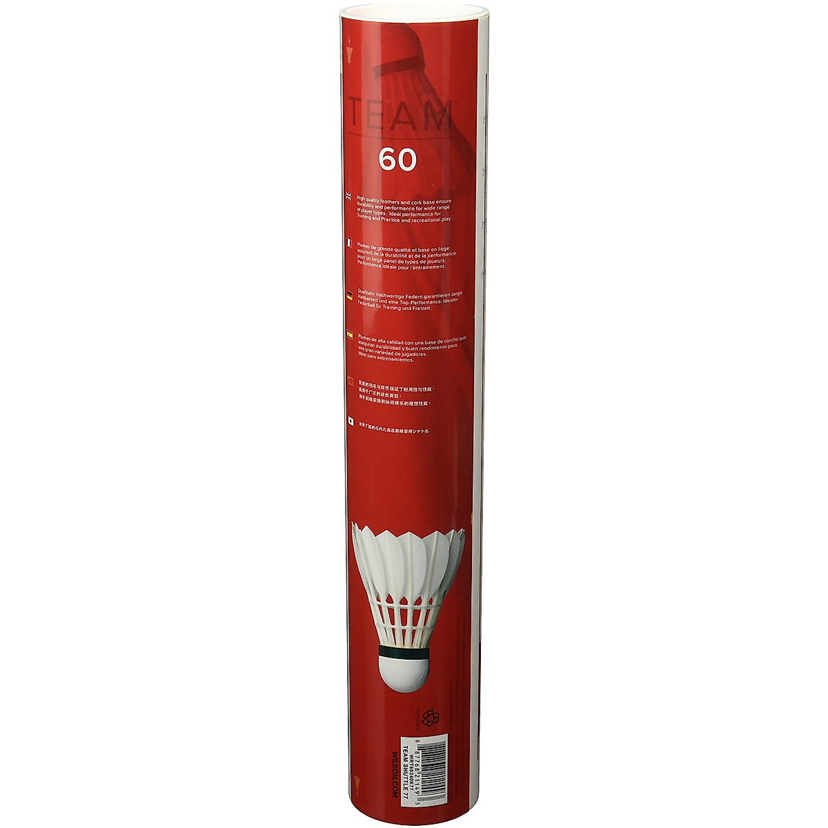 Wilson Team 60 Shuttlecocks - 12 Pack Tube