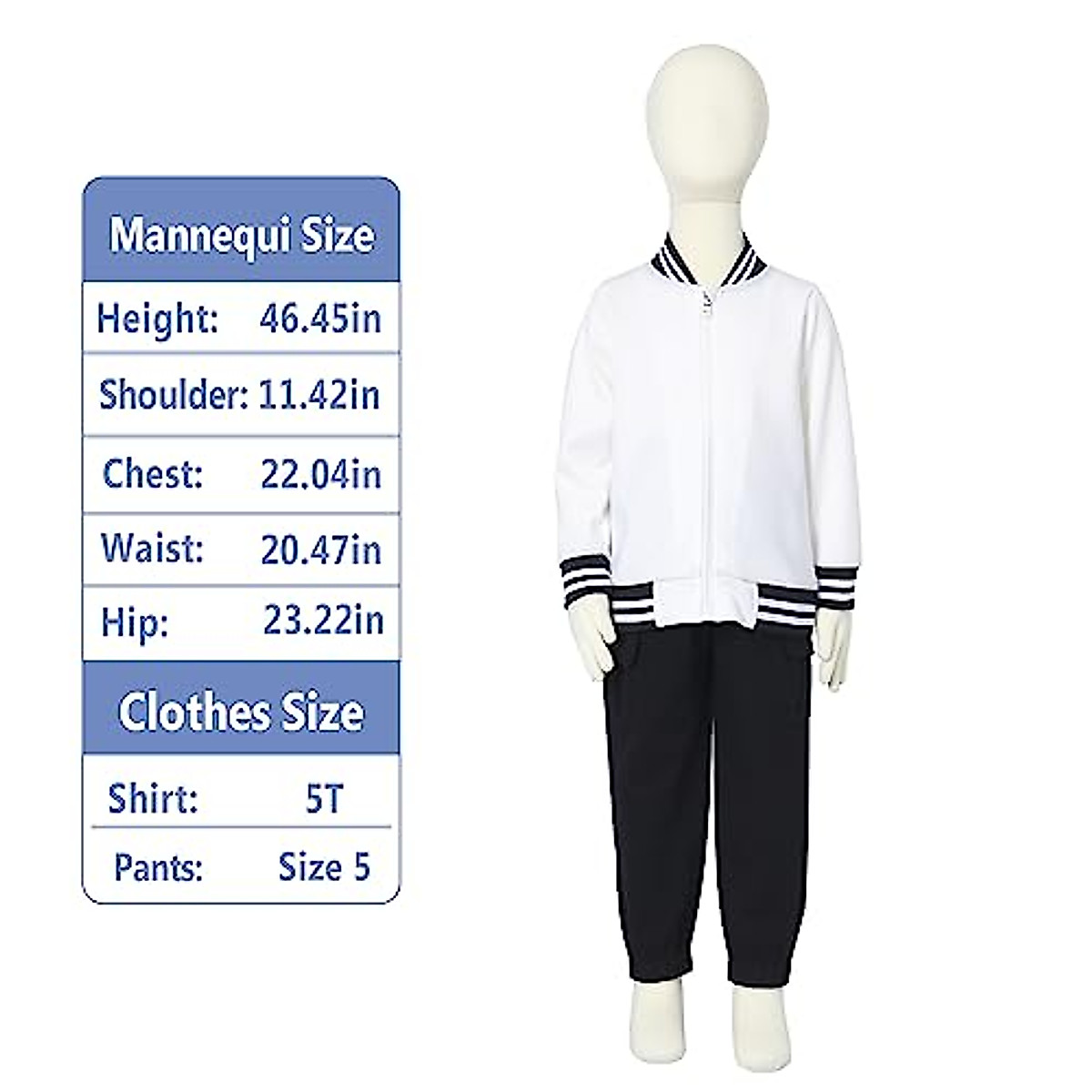 LittleSpring Toddler Fall Jacket for Boys Girls Bomber Lightweight Jacket Outerwear White 3T