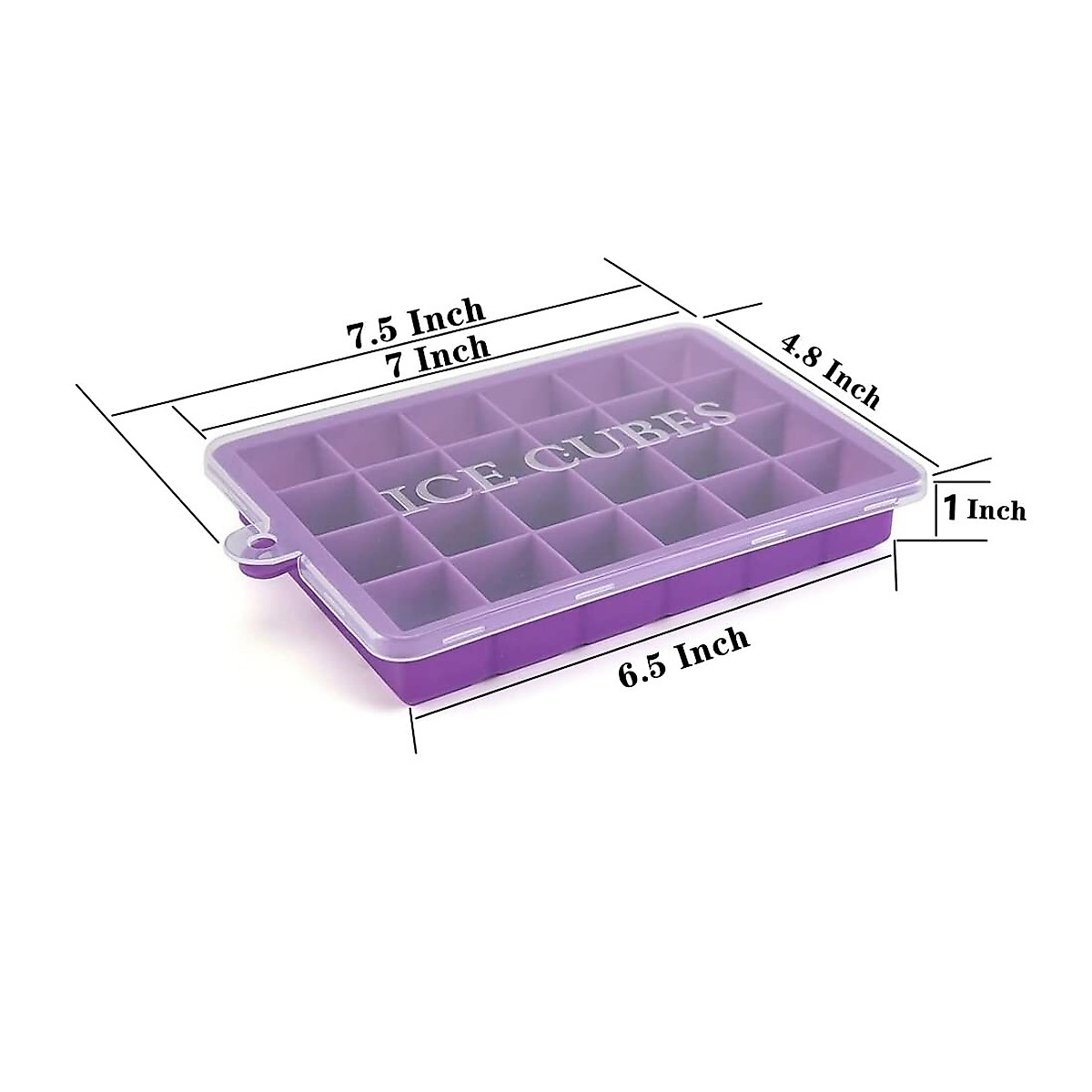 TAO CICADA Ice Cube Tray, 3 Pack Silicone Ice Cube Molds, Silicone Ice Cube Trays, Silicone Ice Trays, Easier to Release, BPA Free for Alcohol/Coffee/Beverages (Pink, Light blue, Purple)