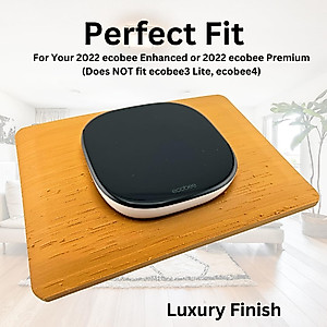 Elm Wood Rectangle Wall Plate for Ecobee Smart Thermostat Enhanced and Premium Cover Trim Backplate