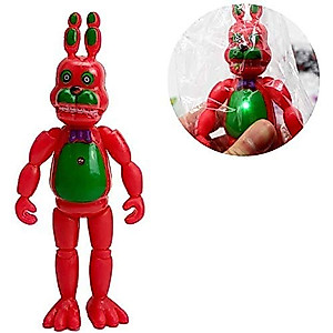 JianYia Inspired by Five Night Freddy's|5 pcs Set FNAF Action Figures|Dolls for All Kids Toys Gifts | Foxy Articulated Action|Figure Freddy/Kim Freddy/Fox/Chika/Bonnie|Size 5-6 ''|Multicolor