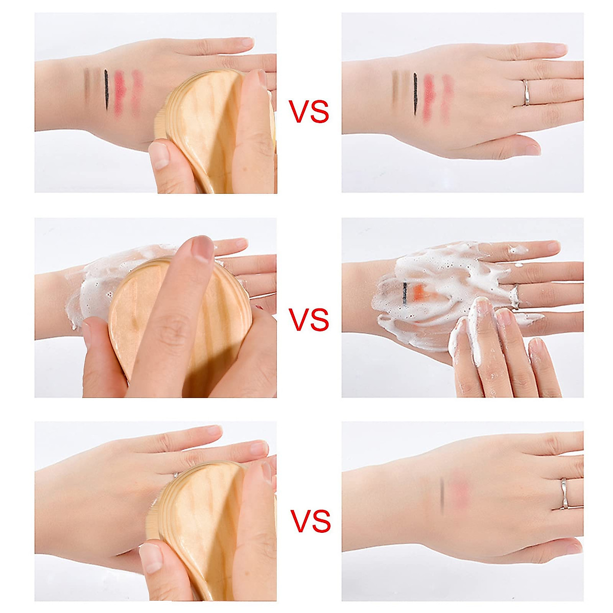 Beomeen Facial Cleansing Brush for Face Exfoliation, Ultra Fine Soft Bristle Face Brush for Deep Pore Cleansing, Wooden Handle Skin Cleaning Scrubbers for Men and Women